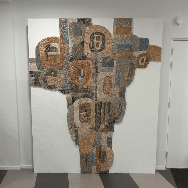 Wandmozaïek Groei herplaatst